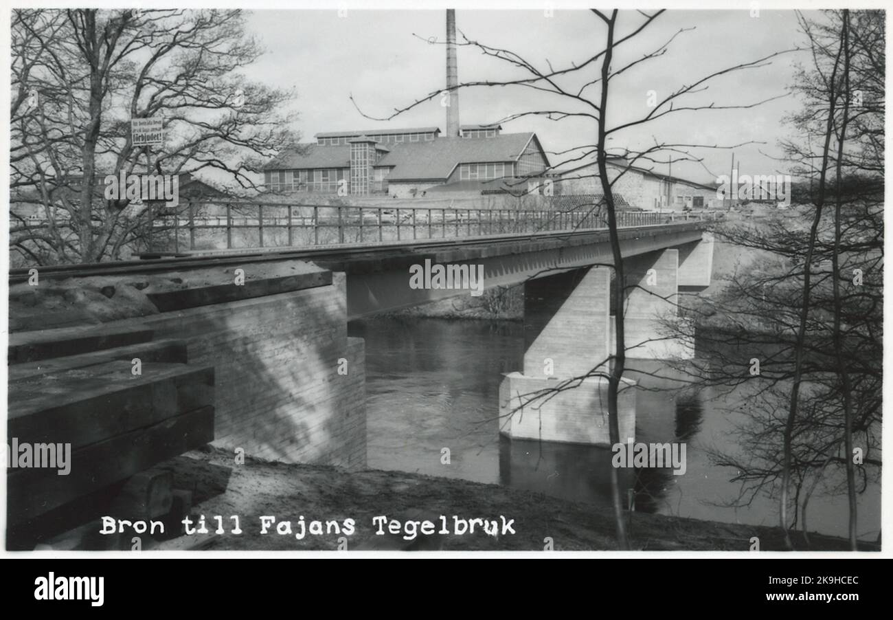 Bridge over Ätran to the brickworks Stock Photo - Alamy