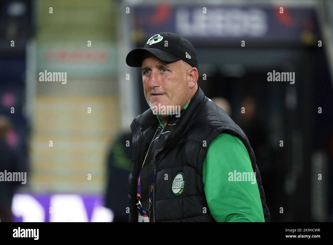 Leeds, UK. 28th Oct, 2022. *** Ireland Head Coach Ged Corcoran during ...