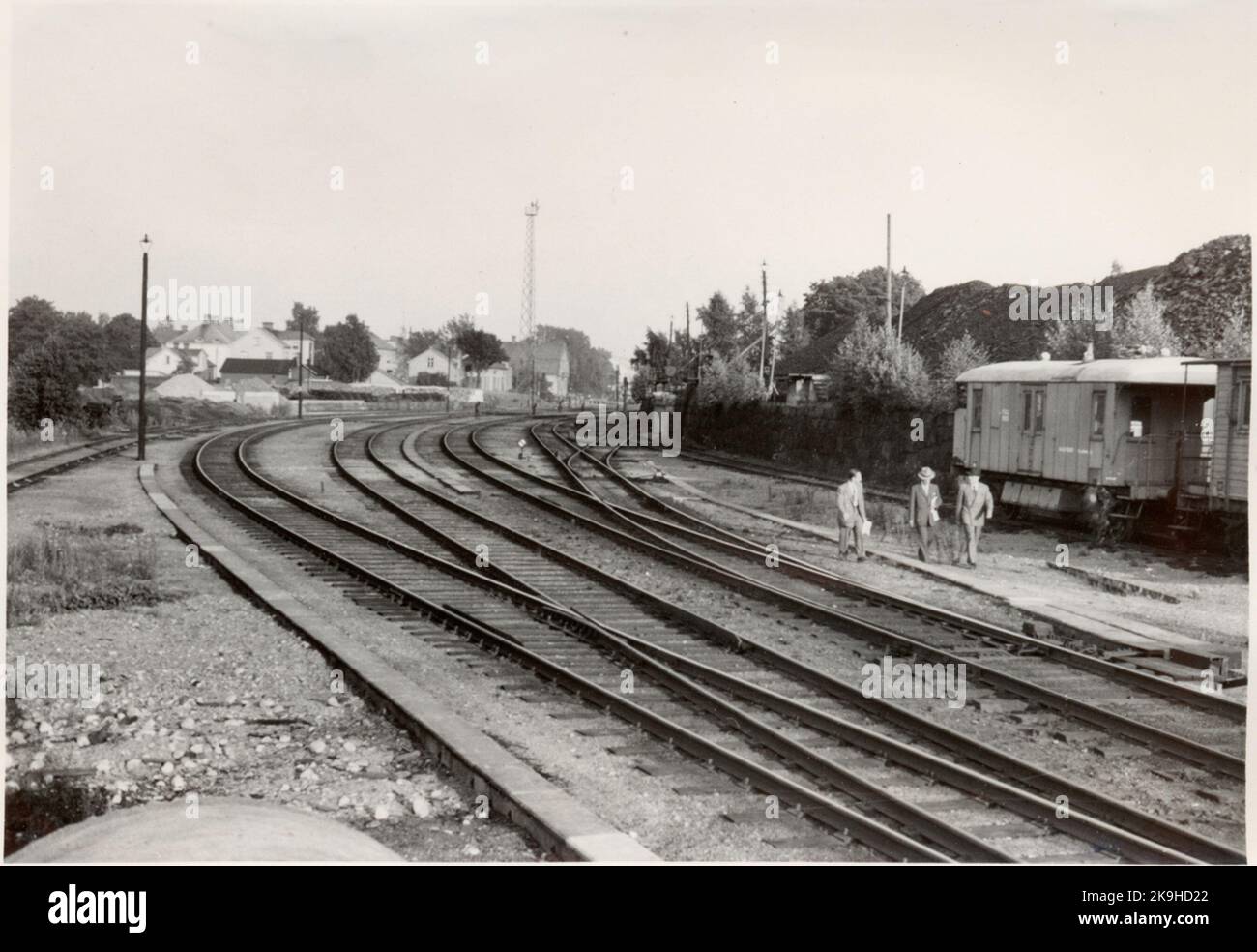 Picture of the yard with staff inspecting. The station opened 1877 01 ...