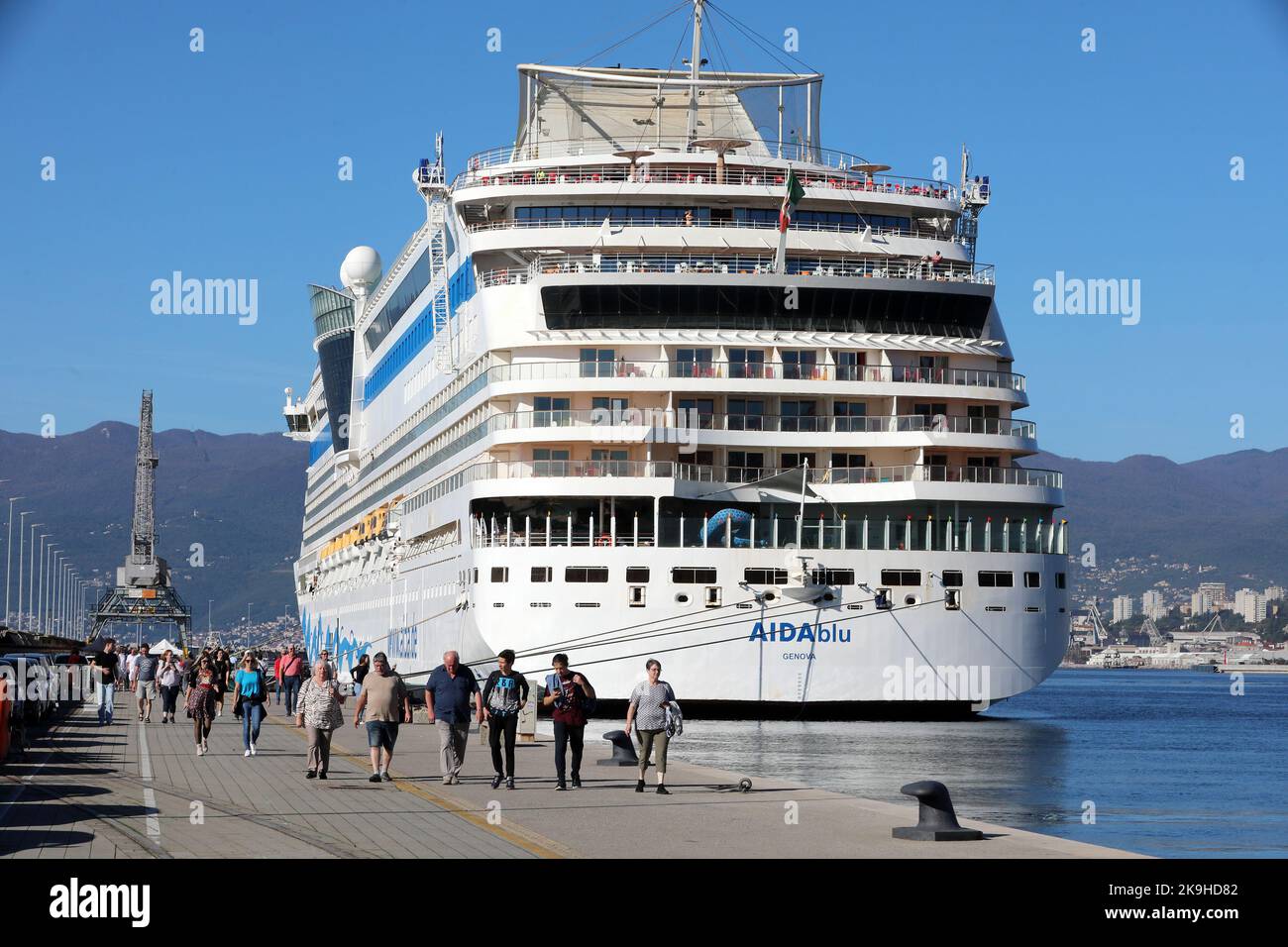Cruise ship AIDAblu arrived in port of Rijeka, Croatia, on october 28 ...