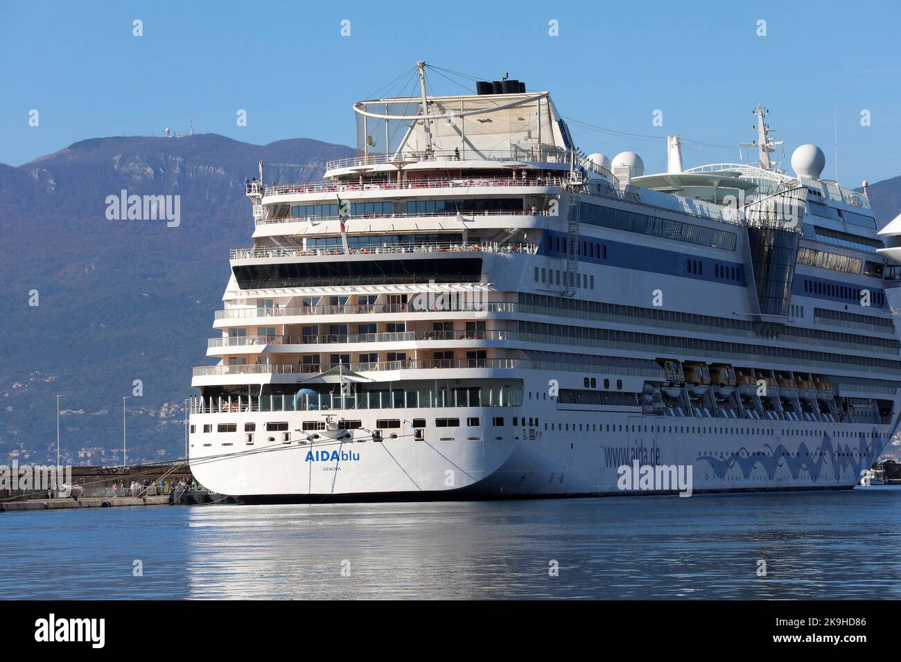 Cruise ship AIDAblu arrived in port of Rijeka, Croatia, on october 28 ...