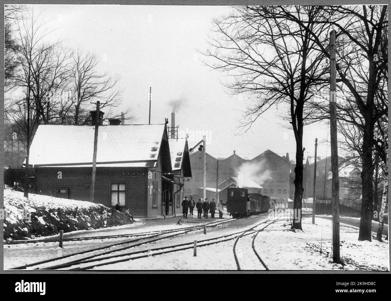 Jönköping-Gripenberg Railway, JGJ. Freight train at Huskvarna Östra ...