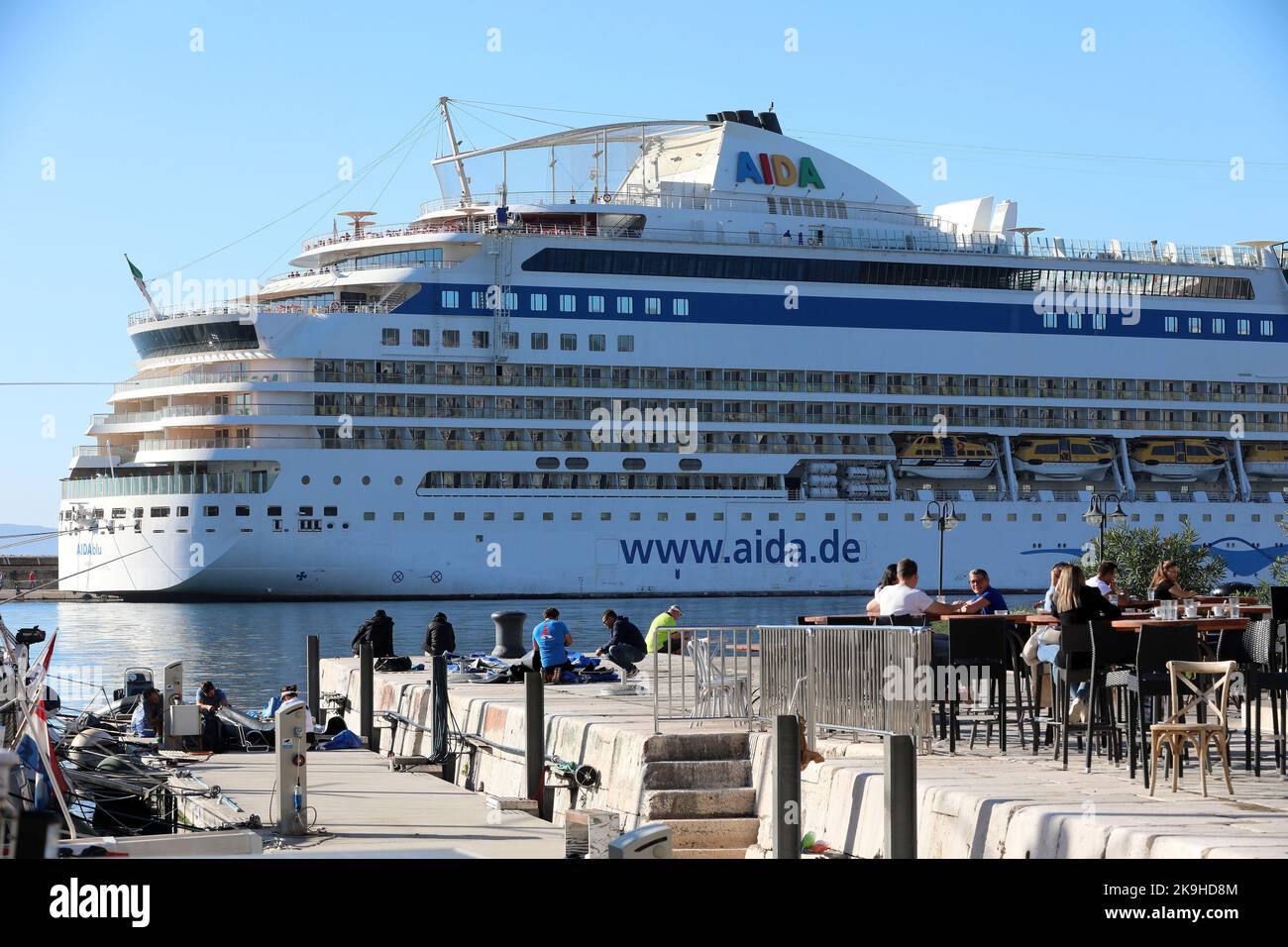 Cruise ship AIDAblu arrived in port of Rijeka, Croatia, on october 28 ...