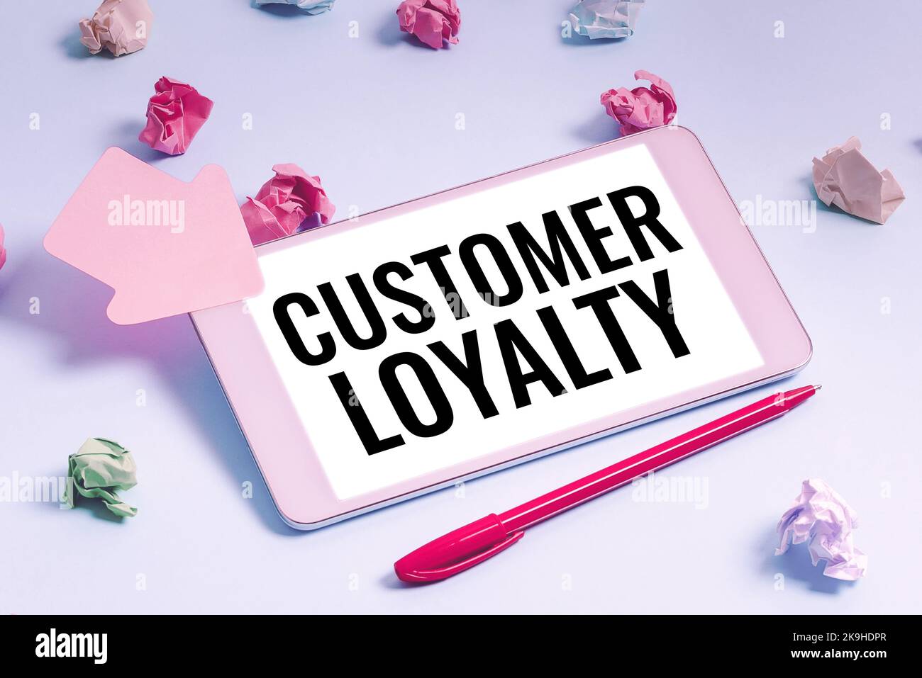 Conceptual caption Customer Loyalty. Business concept buyers adhere to ...