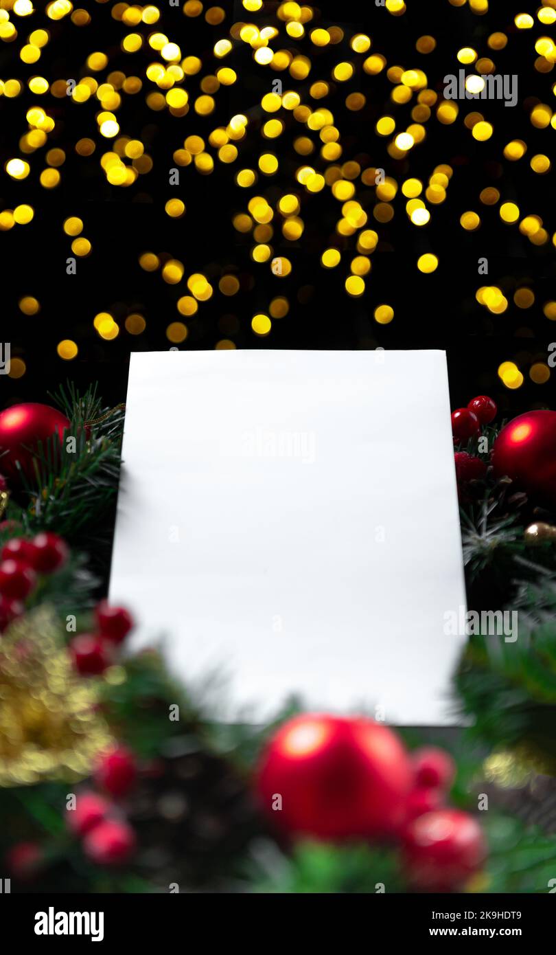 Christmas text layout. Christmas letter to Santa or greeting card ...