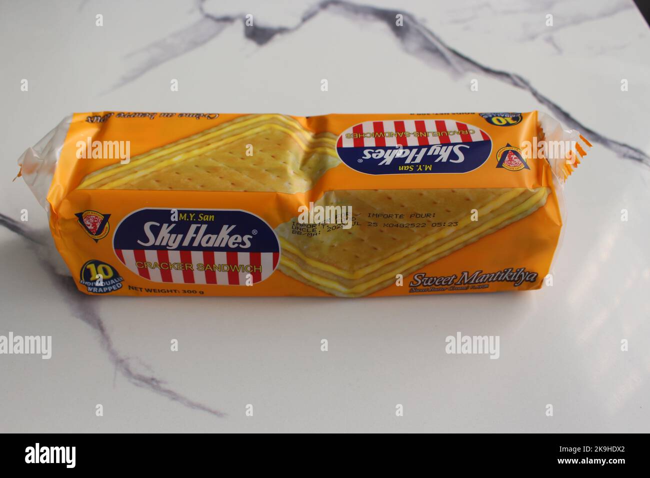 Sky Flakes Cracker Sandwich Stock Photo - Alamy