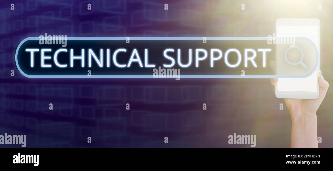 Hand writing sign Technical Support. Business overview a service ...
