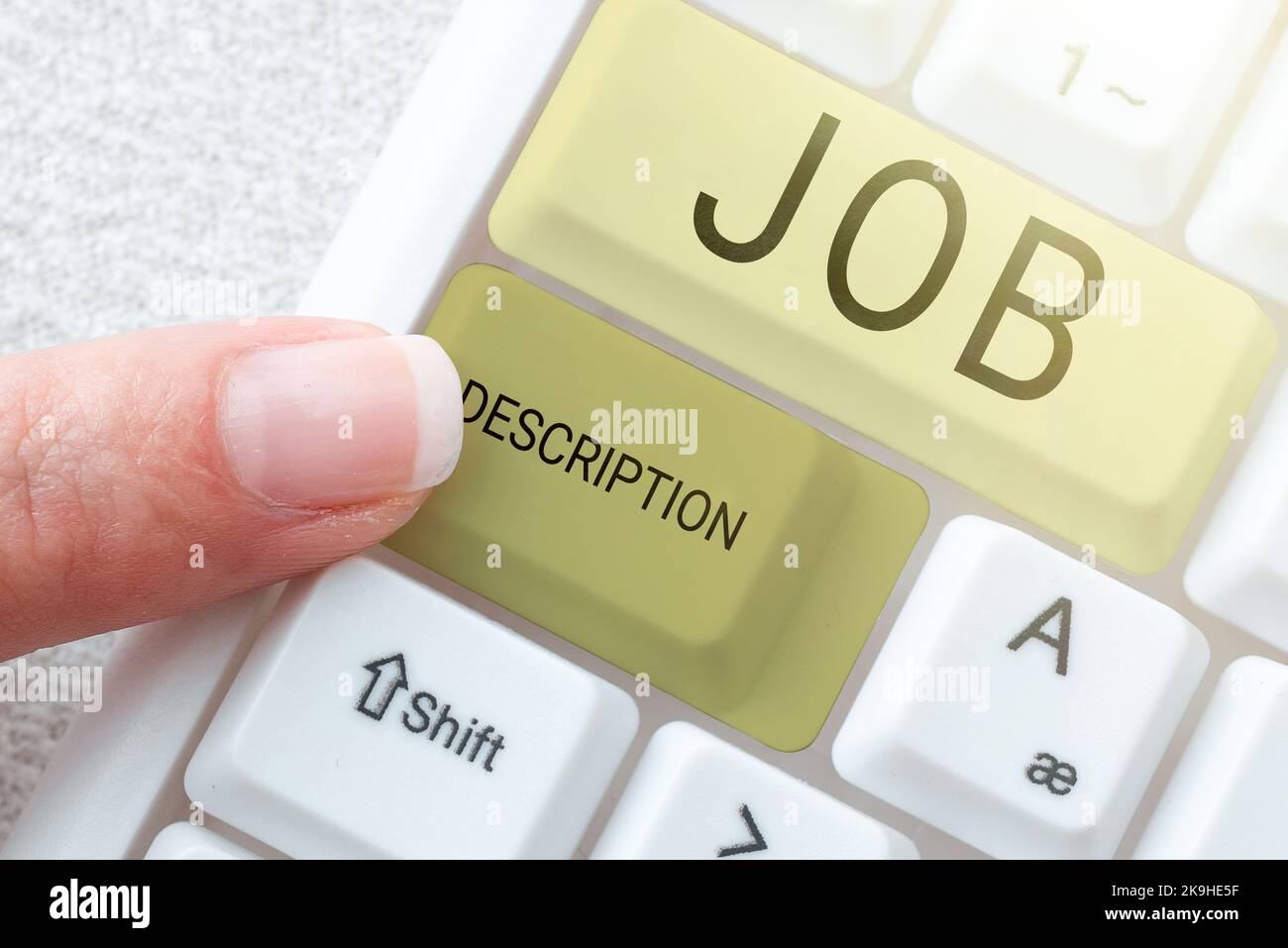 Text caption presenting Job Description. Business concept written ...