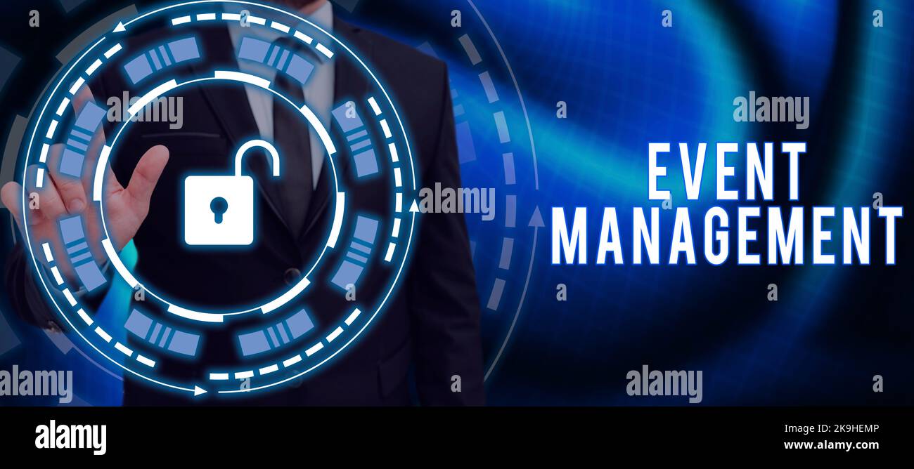 Writing displaying text Event Management. Internet Concept everything ...