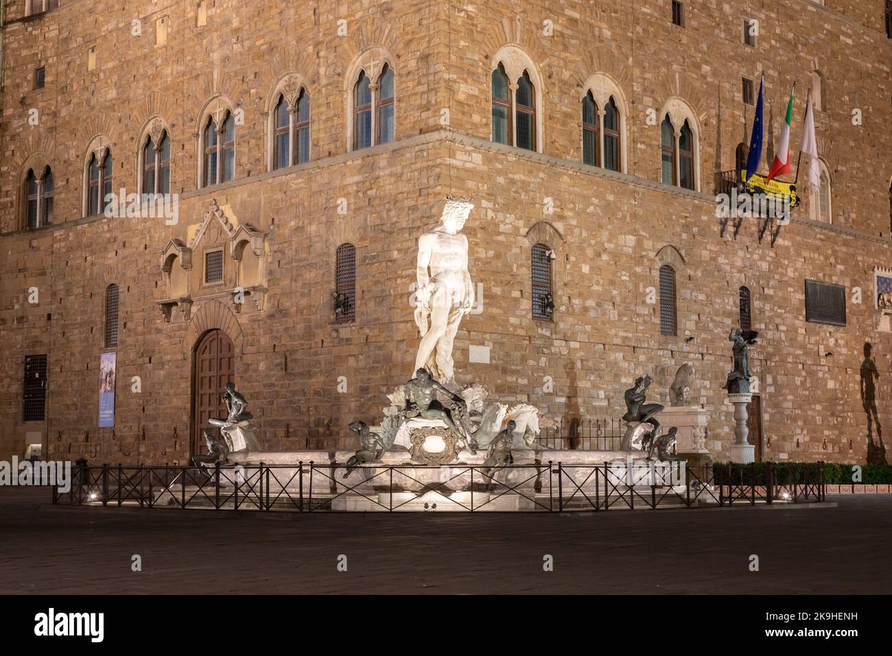 Florence, Italy - Circa June 2021: architecture illuminated by night ...