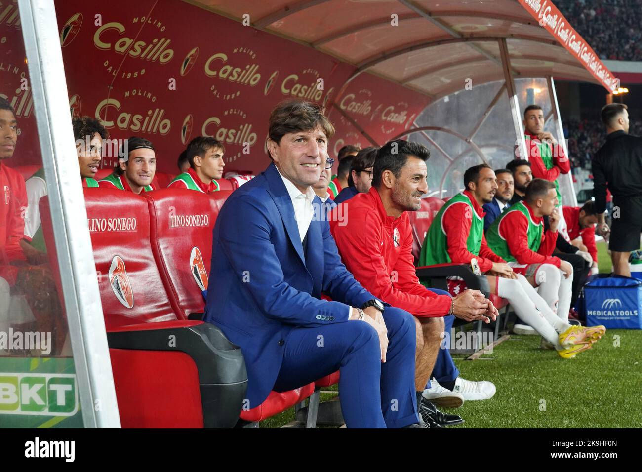 San Nicola stadium, Bari, Italy, October 28, 2022, coach Michele ...
