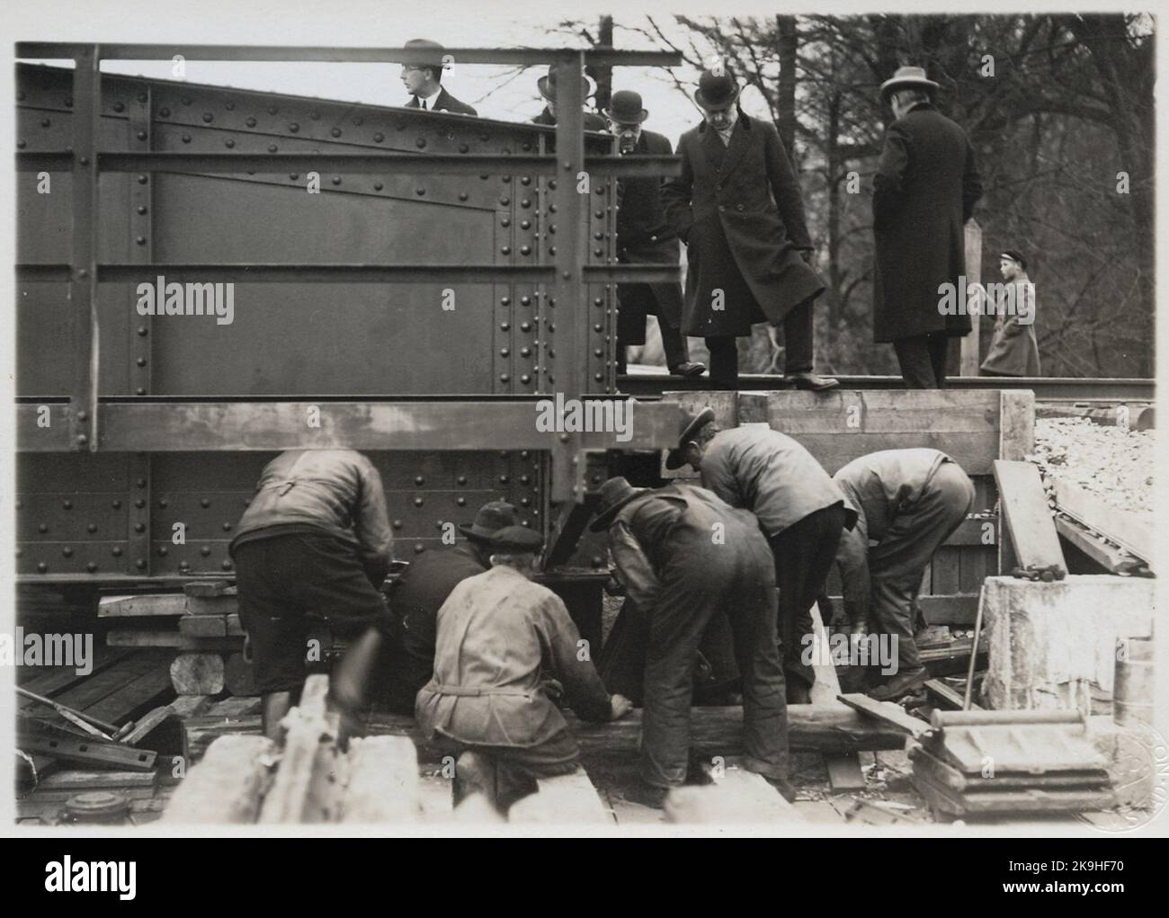 Bridge construction over Ätran Stock Photo - Alamy