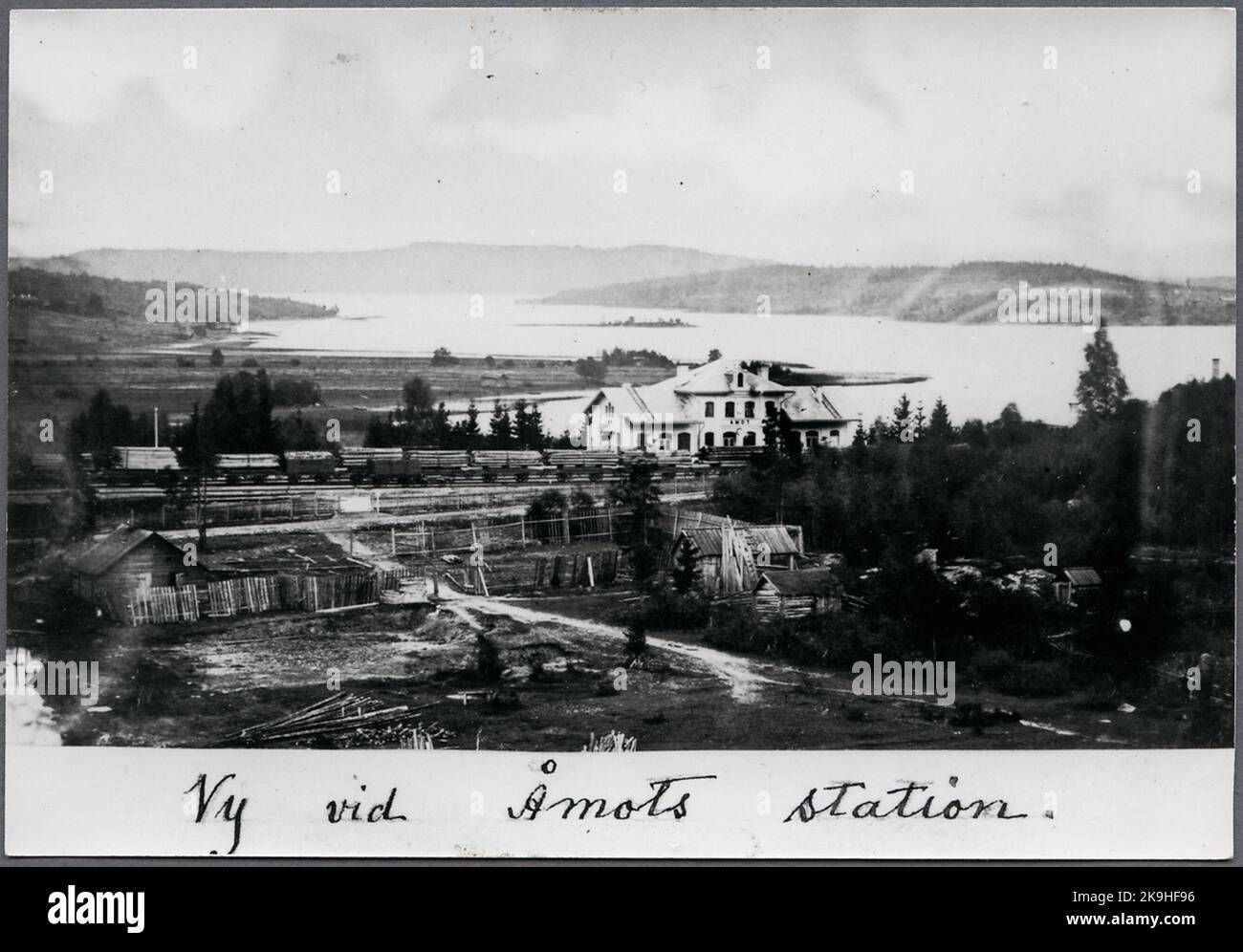 View of Åmots station, later Åmotfors Stock Photo - Alamy