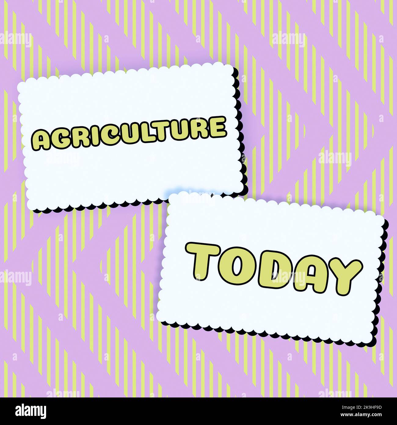 Text sign showing Agriculture. Word Written on a condition marked by a ...