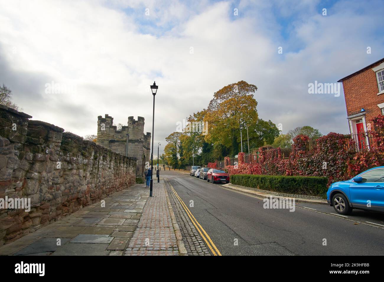 Cars parked on a street in Tamworth, UK Stock Photo - Alamy