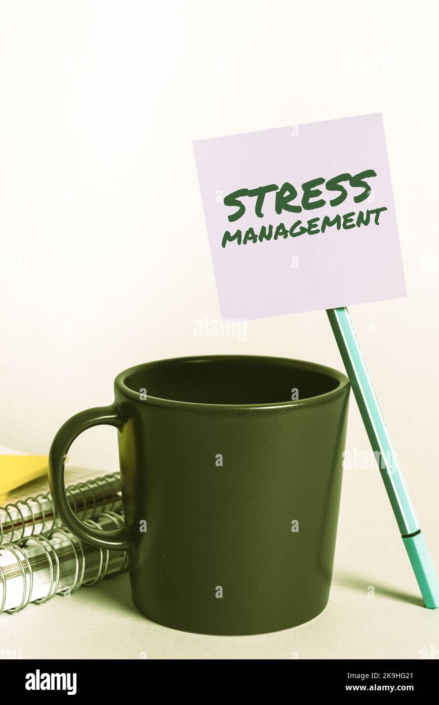 Inspiration showing sign Stress Management. Word Written on failure is ...