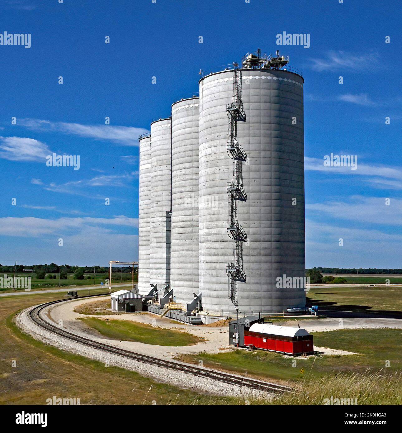 CANTON, KANSAS - SEPTEMBER 19, 2022The Producer AG grain co-op elevator ...