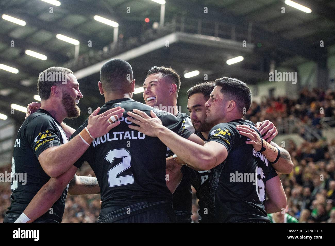 Leeds, UK. 28th October 2022 - Rugby League World Cup New Zealand vs ...