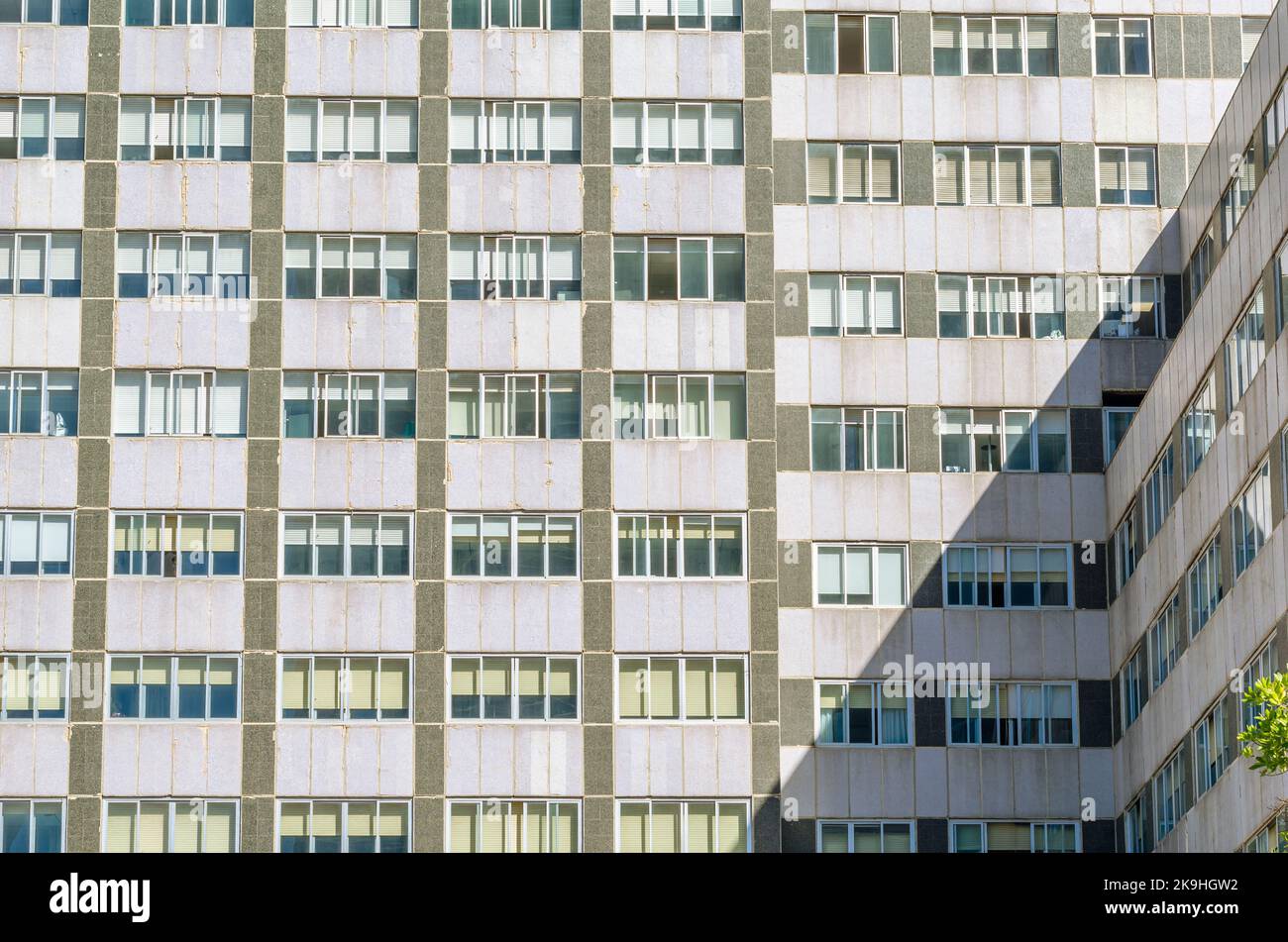 MADRID, SPAIN - OCTOBER 6, 2021: Facade detail of La Paz University ...