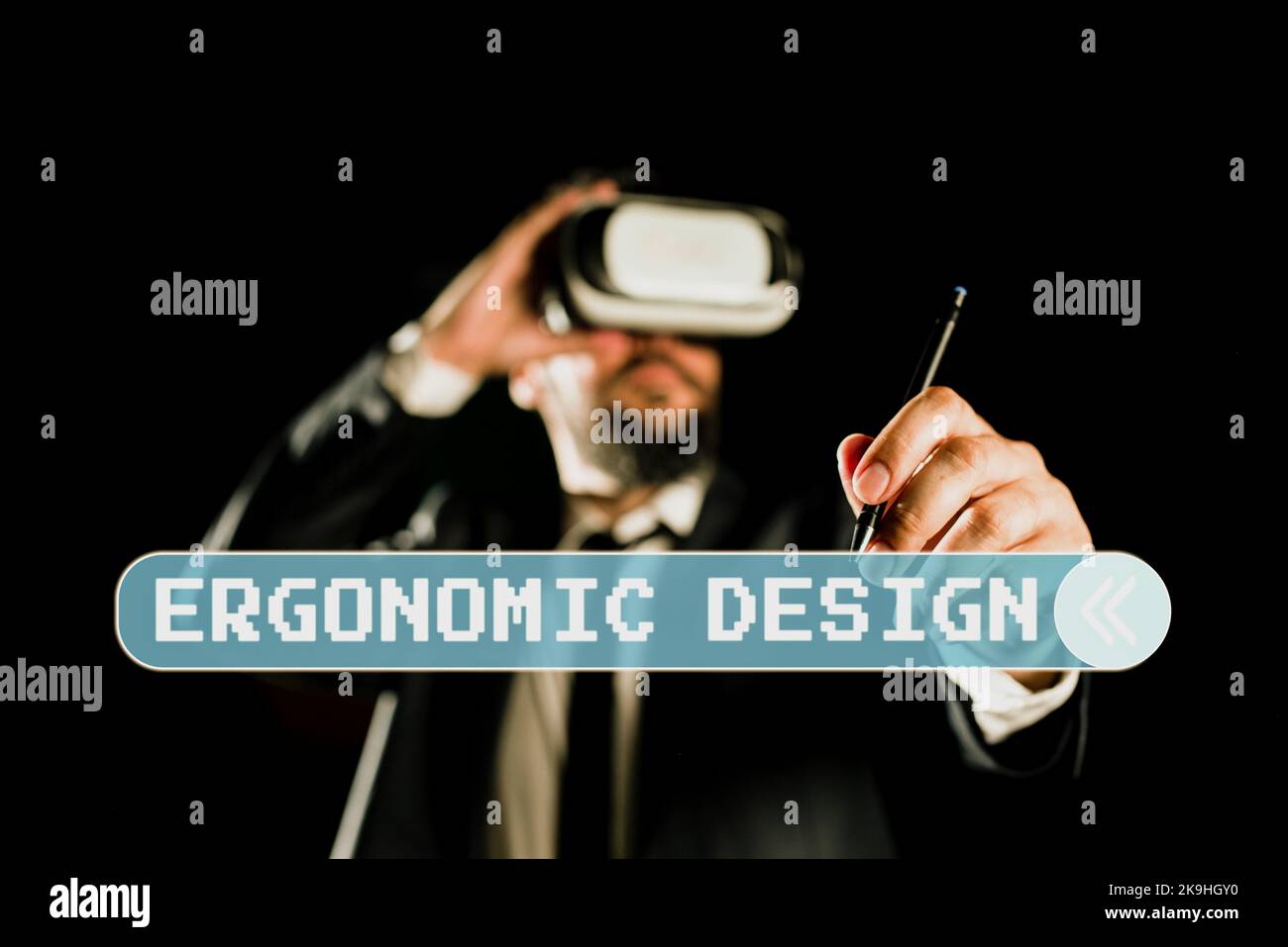 Hand writing sign Ergonomic Design. Word Written on invaluable tool for ...