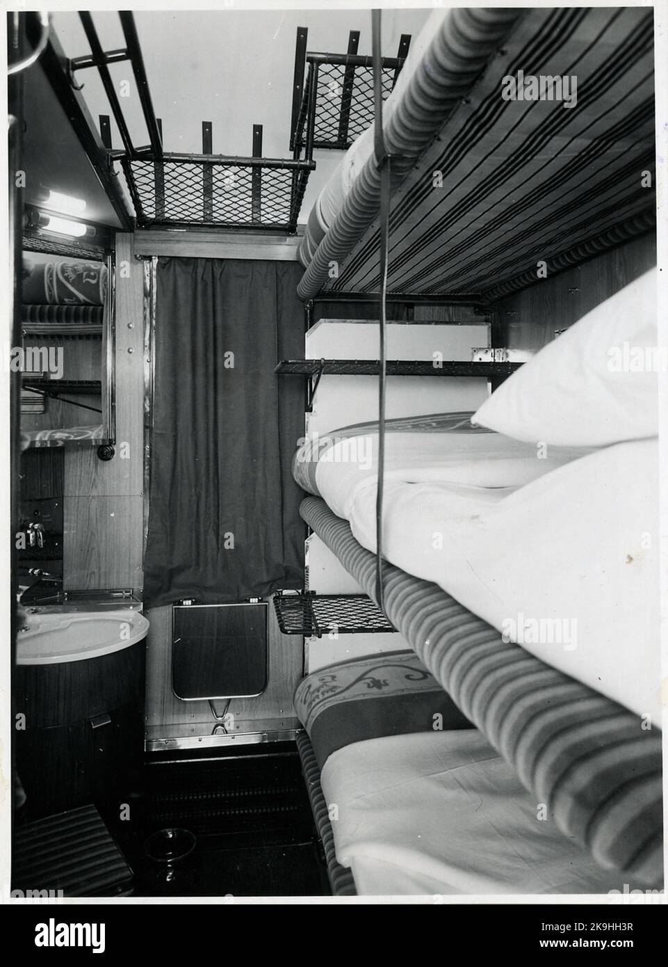3rd class sleeping compartment in Cars SJ AC02C. State railways Stock ...