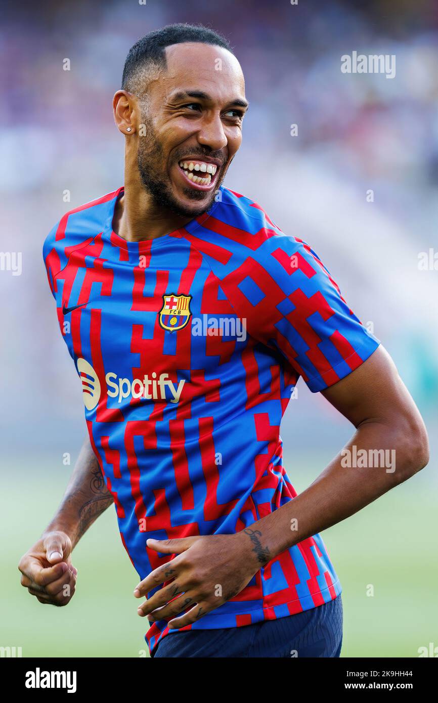 BARCELONA - AUG 28: Aubameyang in action during the LaLiga match ...