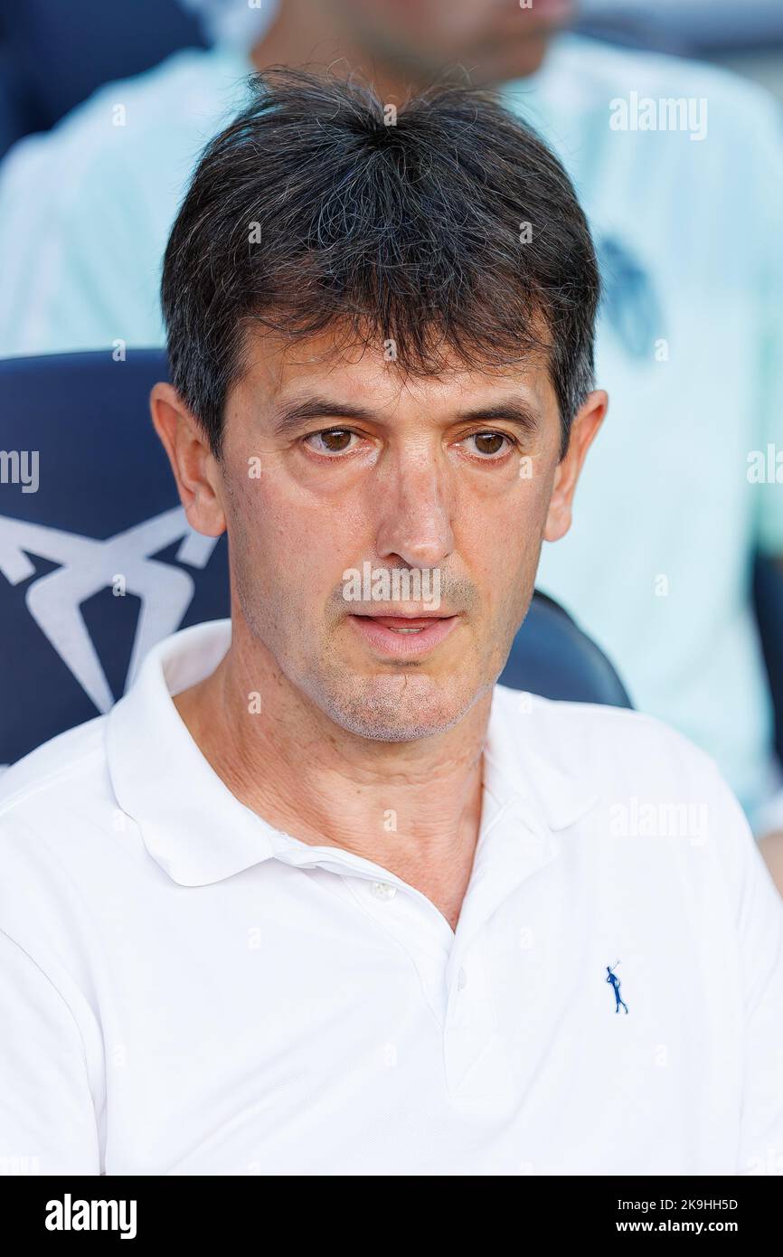 BARCELONA - AUG 28: The manager Jose Chechu Rojo in action during the ...