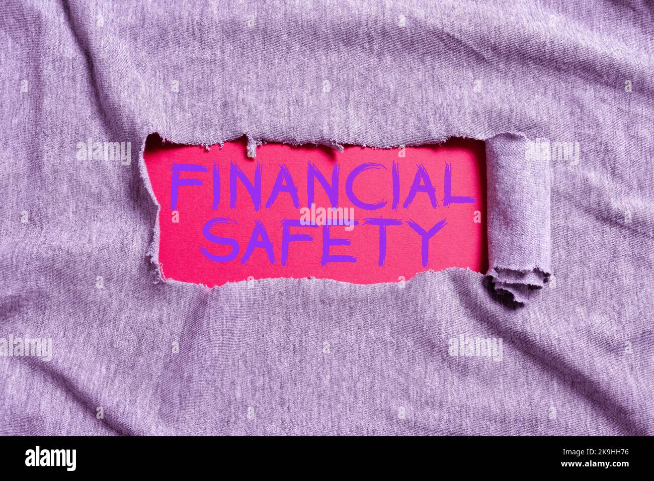 Text caption presenting Financial Safety. Business showcase visual ...