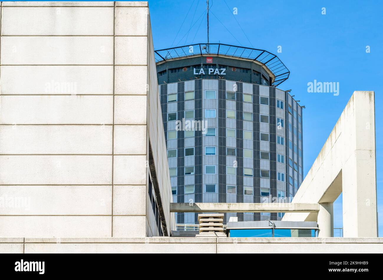 MADRID, SPAIN - OCTOBER 6, 2021: View of La Paz University Hospital in ...