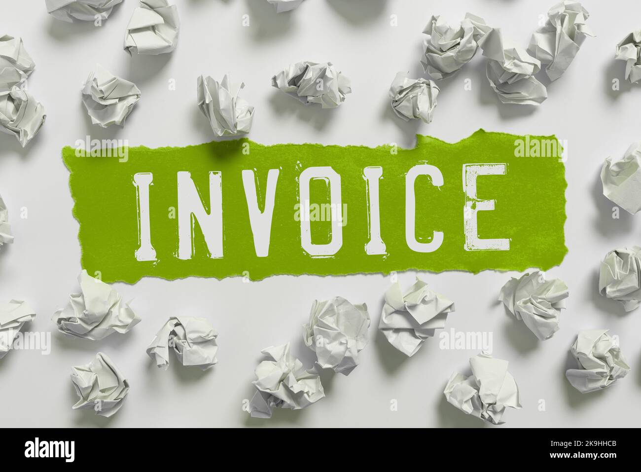 Writing displaying text Invoice. Word for commercial document that ...