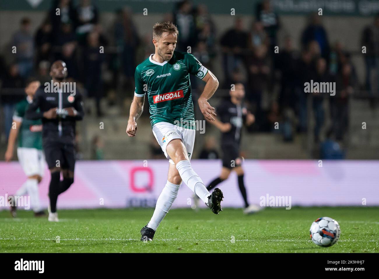 Lommel's Robin Henkens pictured in action during a soccer match between ...