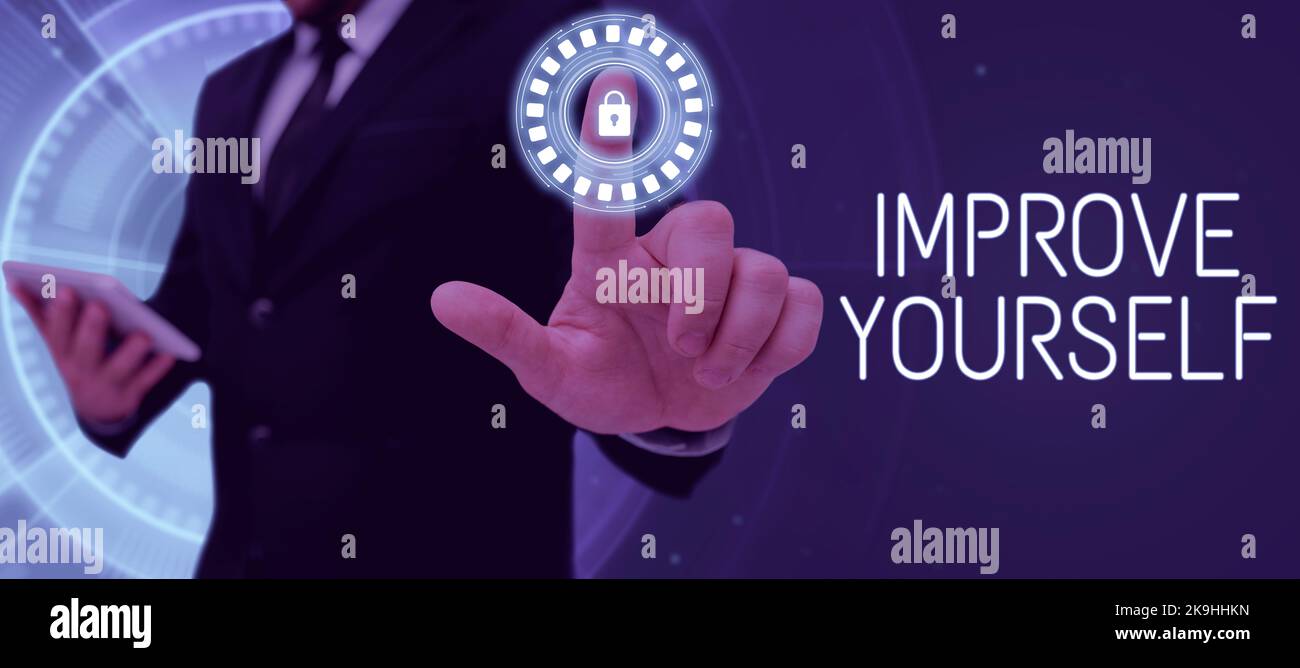Handwriting text Improve Yourself. Business concept to make your skills ...
