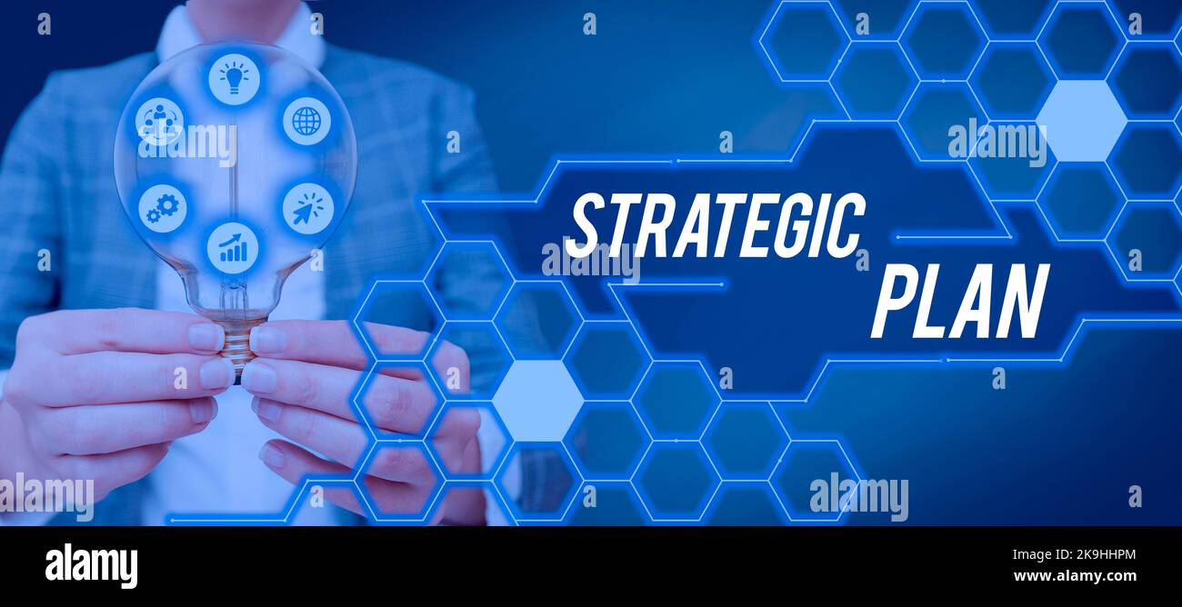 Handwriting text Strategic Plan. Concept meaning the leadership and ...