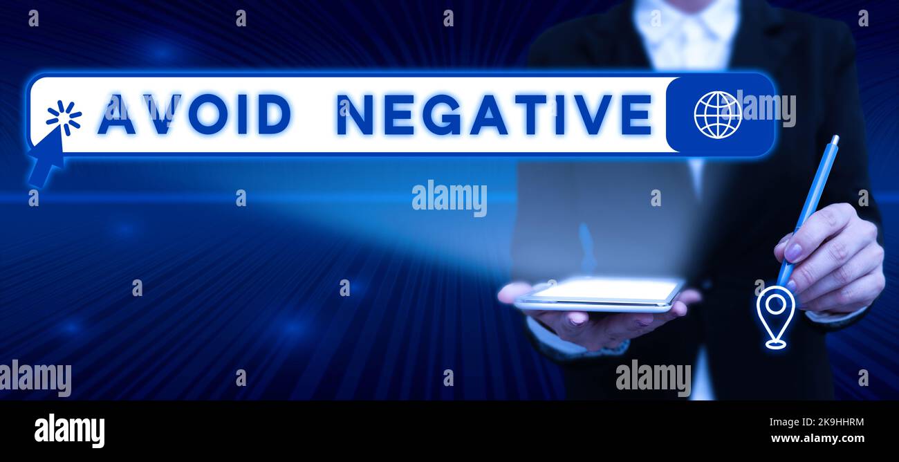 Conceptual caption Avoid Negative. Internet Concept New Teachers ...
