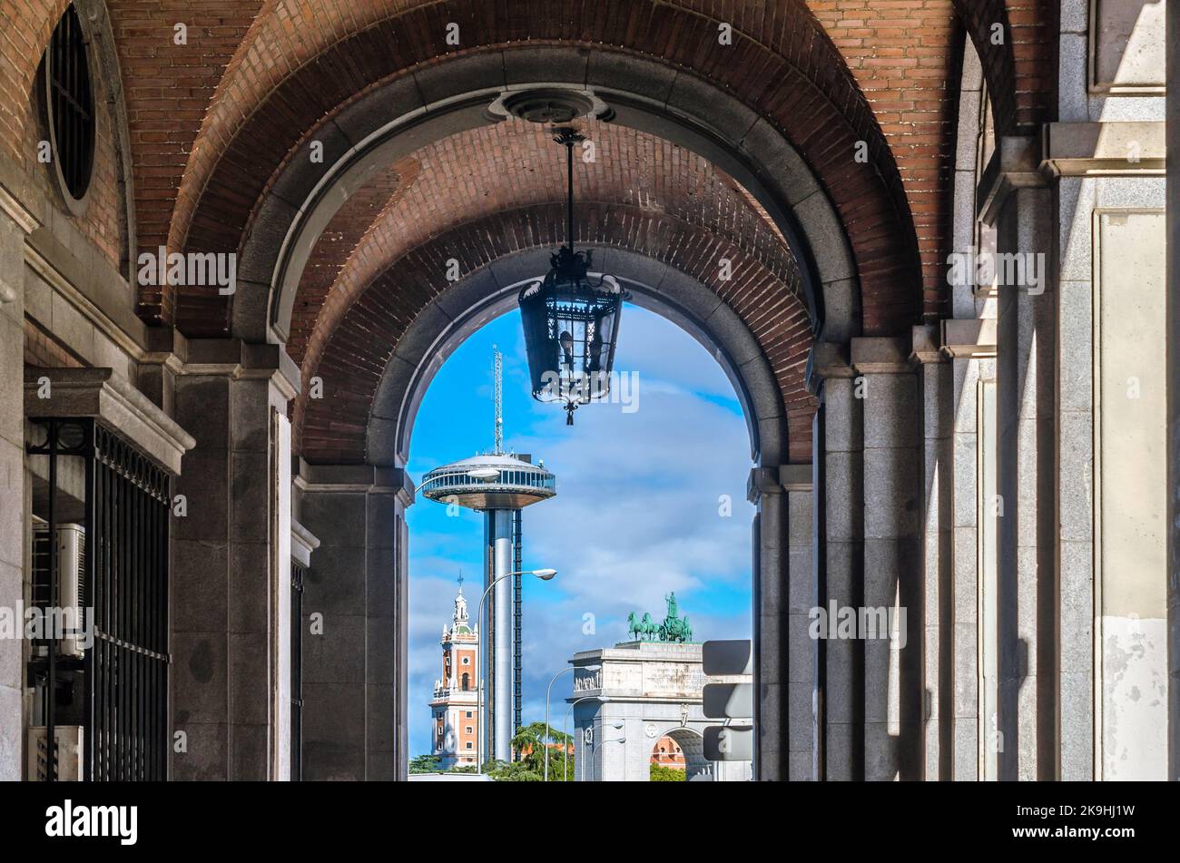MADRID, SPAIN - OCTOBER 5, 2021: View of the Moncloa transport ...