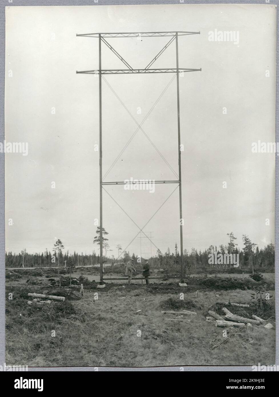 Carrying post in Porjus Stock Photo - Alamy