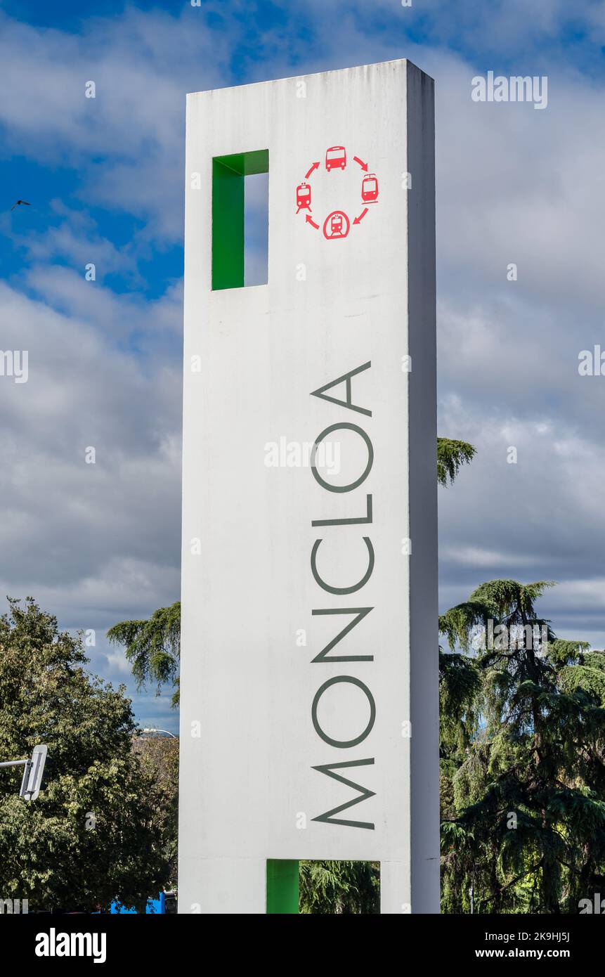 MADRID, SPAIN - OCTOBER 5, 2021: View of the Moncloa transport ...