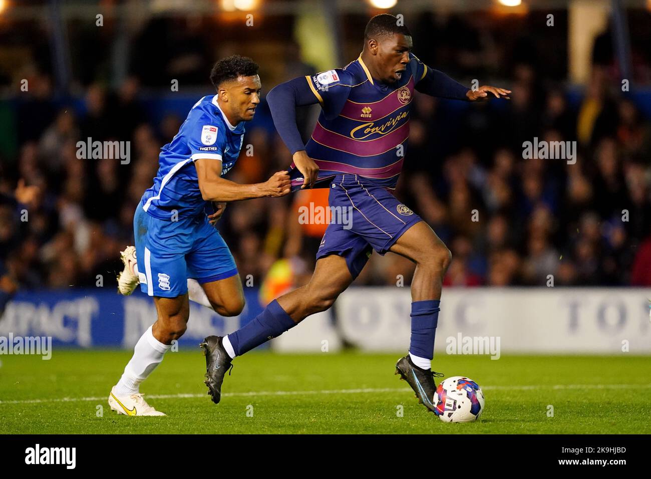 Queens Park Rangers’ Samuel Field (right) and Birmingham City’s Auston ...