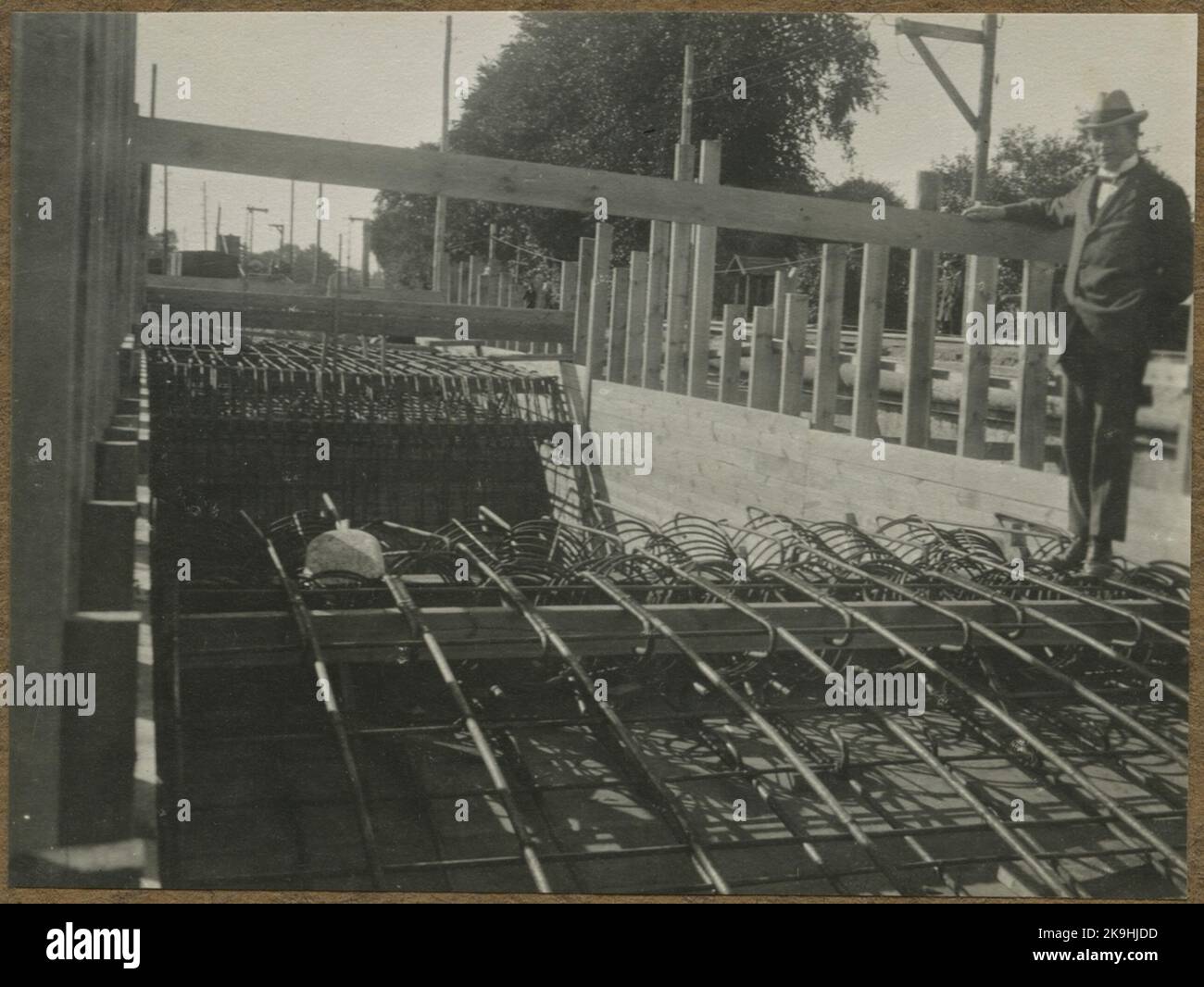 Double track building between Alingsås - Olskroken. The bridge over ...