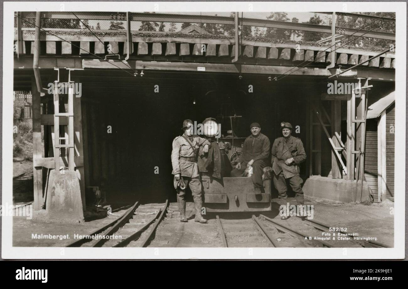 Miners portrayed at the Hermelin town in Malmberget Stock Photo - Alamy