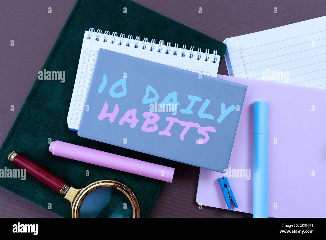 Text caption presenting 10 Daily Habits. Conceptual photo Intelligence ... Text caption presenting 10 Daily Habits. Conceptual photo Intelligence ...