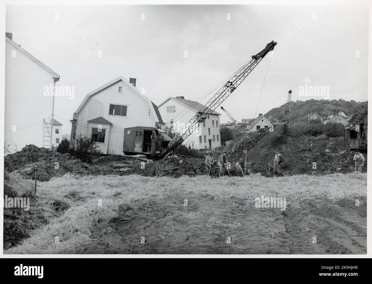 The aftermath of the landslide in Surte which occurred on September 29 ...