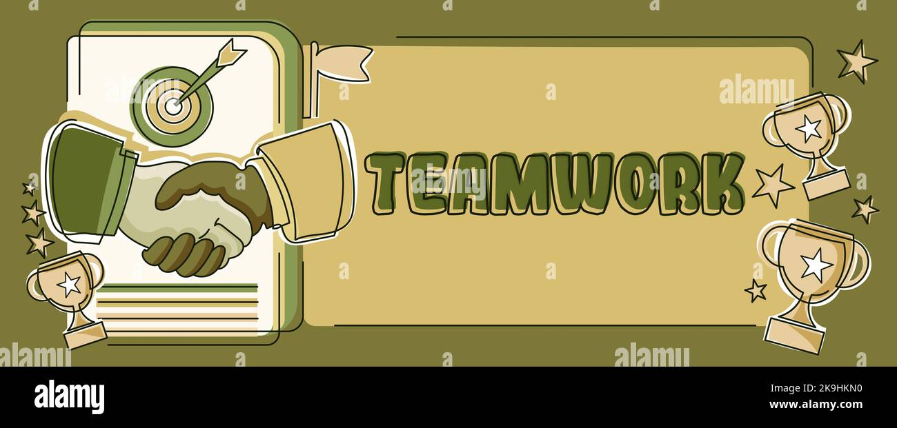 Text showing inspiration Teamwork. Concept meaning the group s is ...