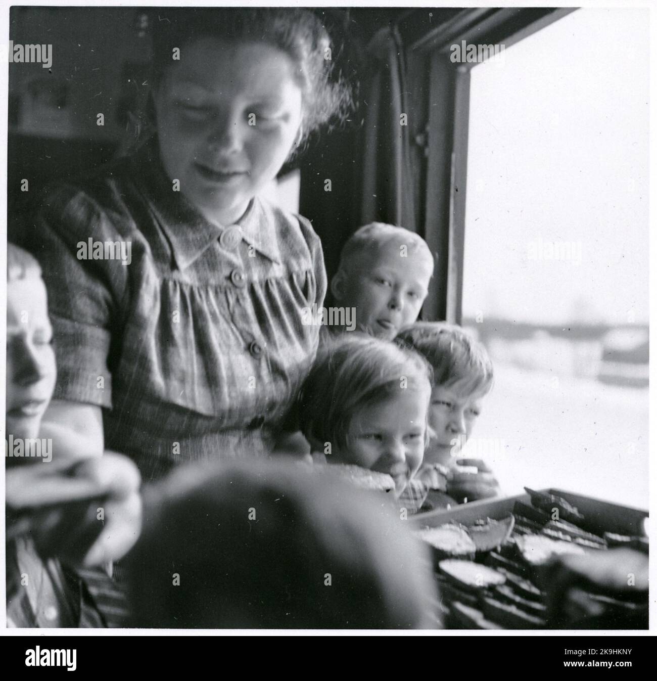 On board children's vacuum trains from Finland, March 1944 Stock Photo ...