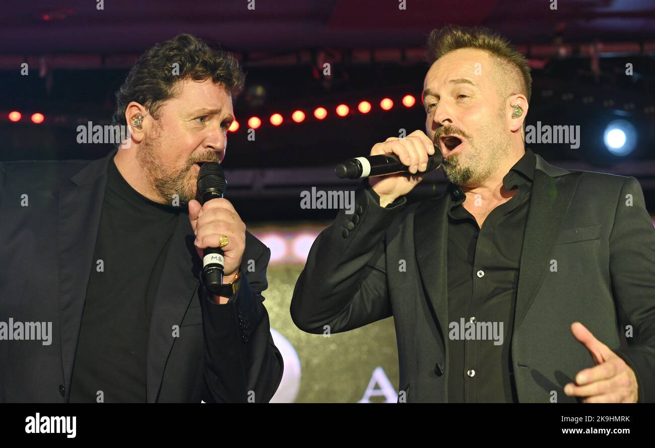 Michael Ball and Alfie Boe at the launch of their Together in Vegas album, at Viva show bar in ...
