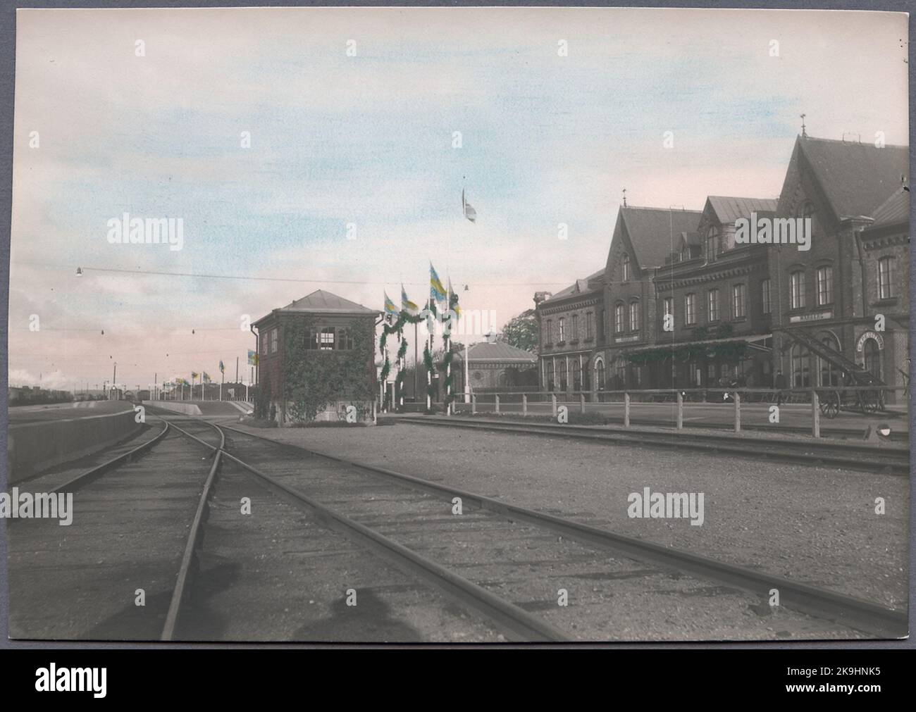 Varberg station house Stock Photo - Alamy