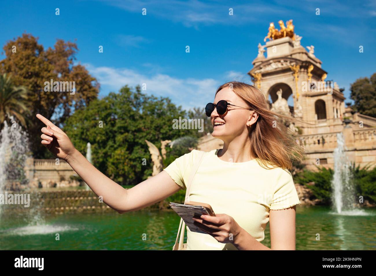 View of Cascada at Parc de la Ciutadella, Spain travel summer tourism ...