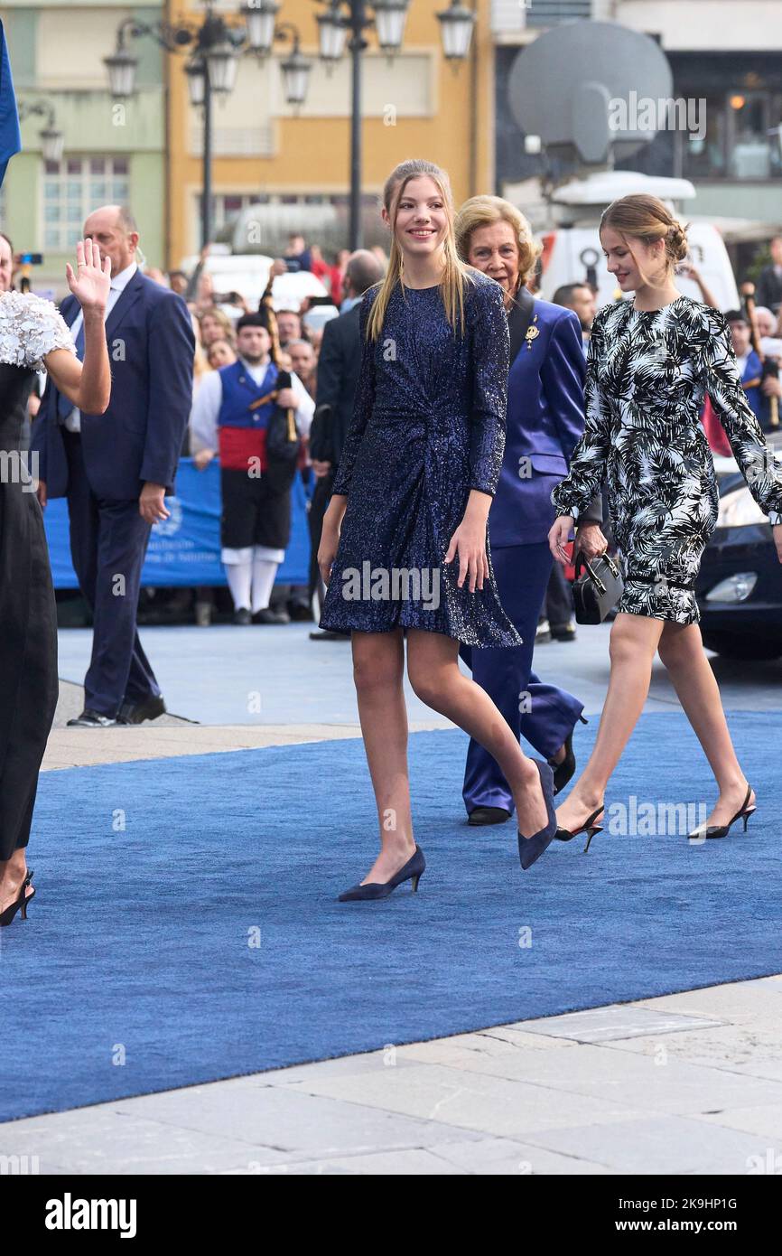 Oviedo. Spain. 20221028, Crown Princess Leonor, Princess Sofia, The ...