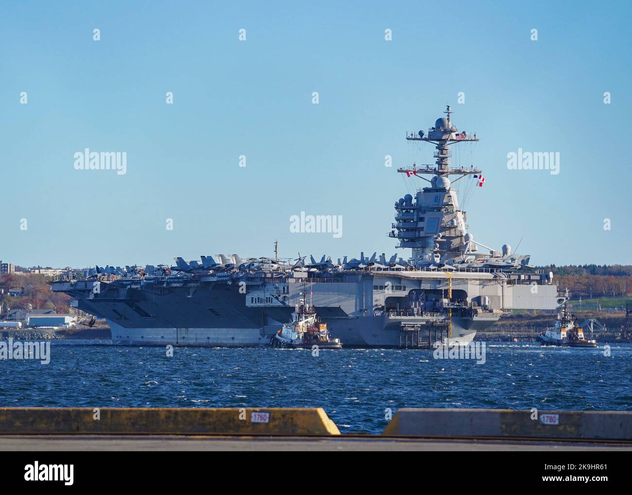 HALIFAX, Nova Scotia (Oct. 28, 2022) – The flagship of the USS Gerald R. Ford Carrier Strike ...