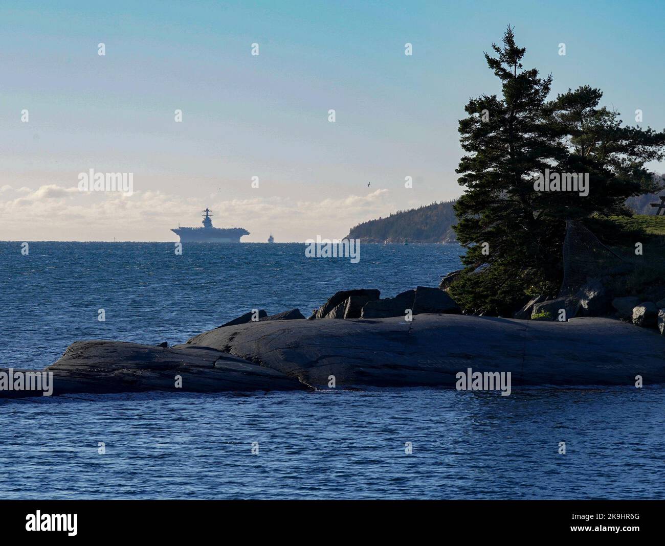 HALIFAX, Nova Scotia (Oct. 28, 2022) – The flagship of the USS Gerald R ...